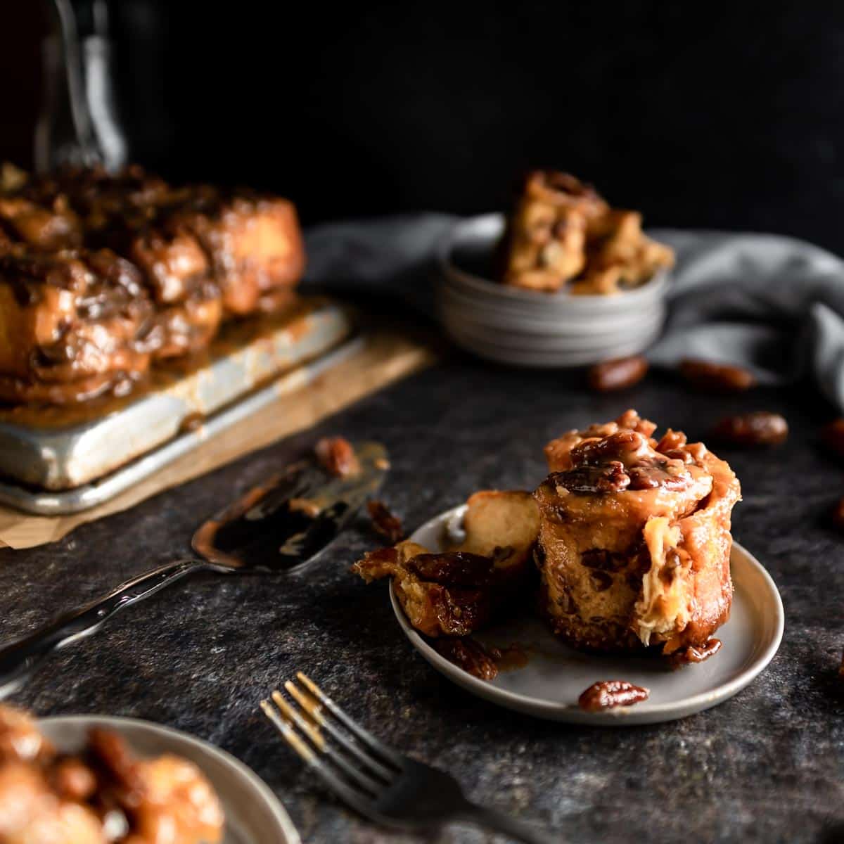 Ooey Gooey Sticky Toffee Pecan Buns - The Sage Apron