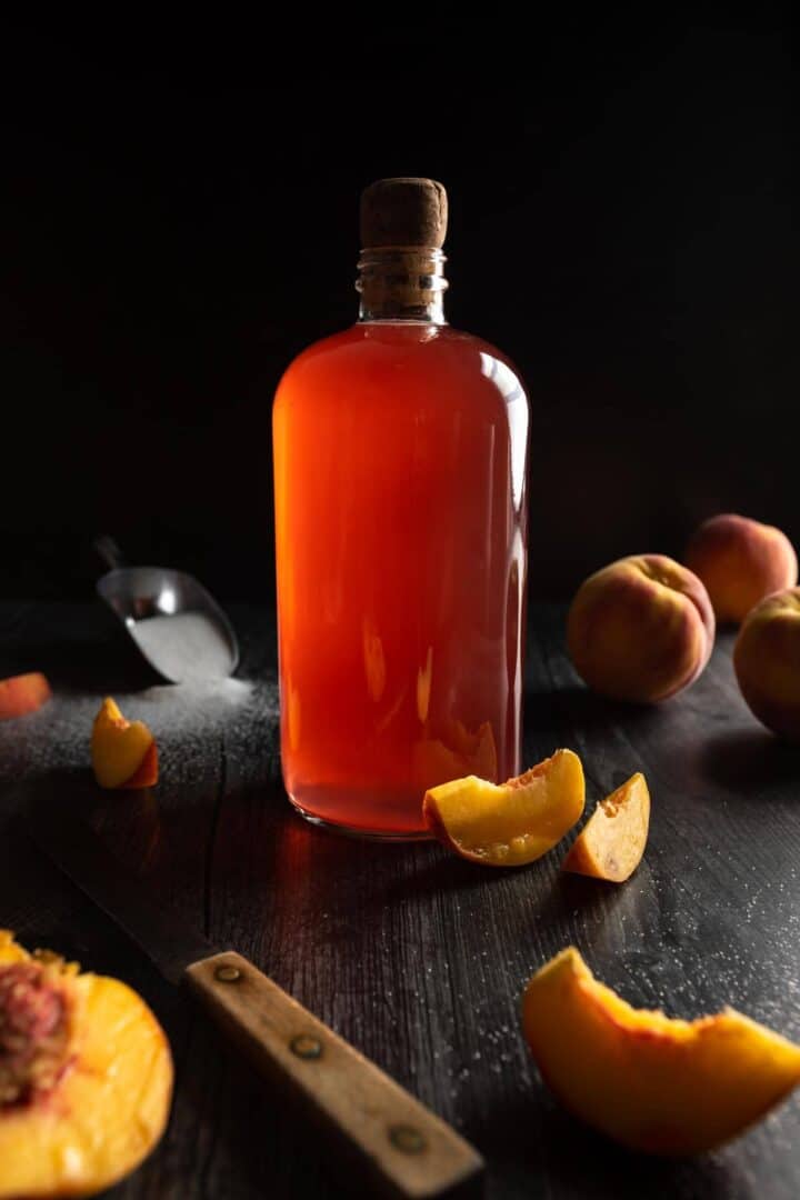 Peach Syrup (for Cocktails, Sweet Tea & More) - The Sage Apron
