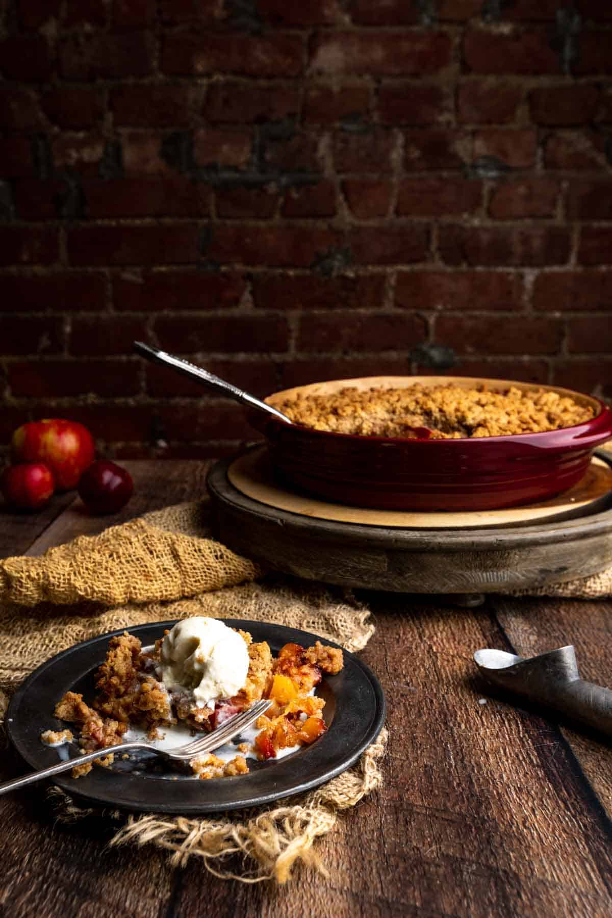 Plum and Apple Crumble: An Easy Autumn Dessert - The Sage Apron