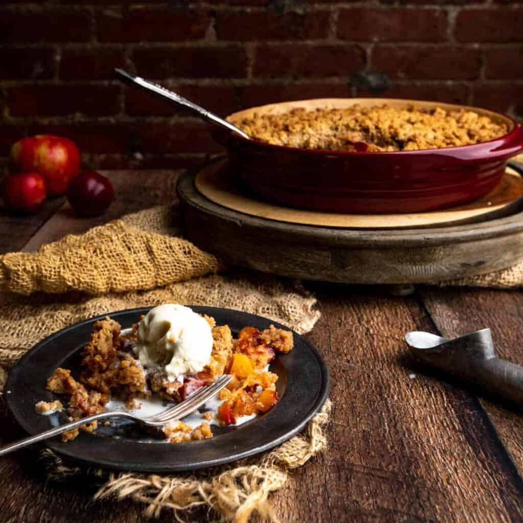 Plum and Apple Crumble: An Easy Autumn Dessert - The Sage Apron