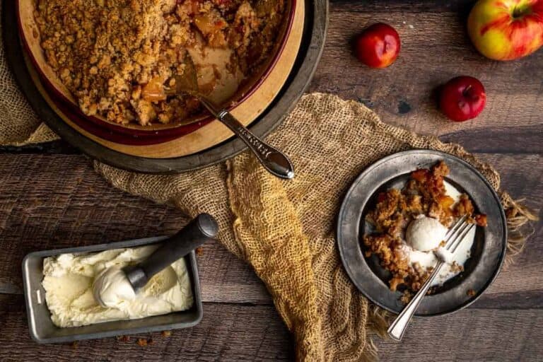 Plum and Apple Crumble: An Easy Autumn Dessert - The Sage Apron