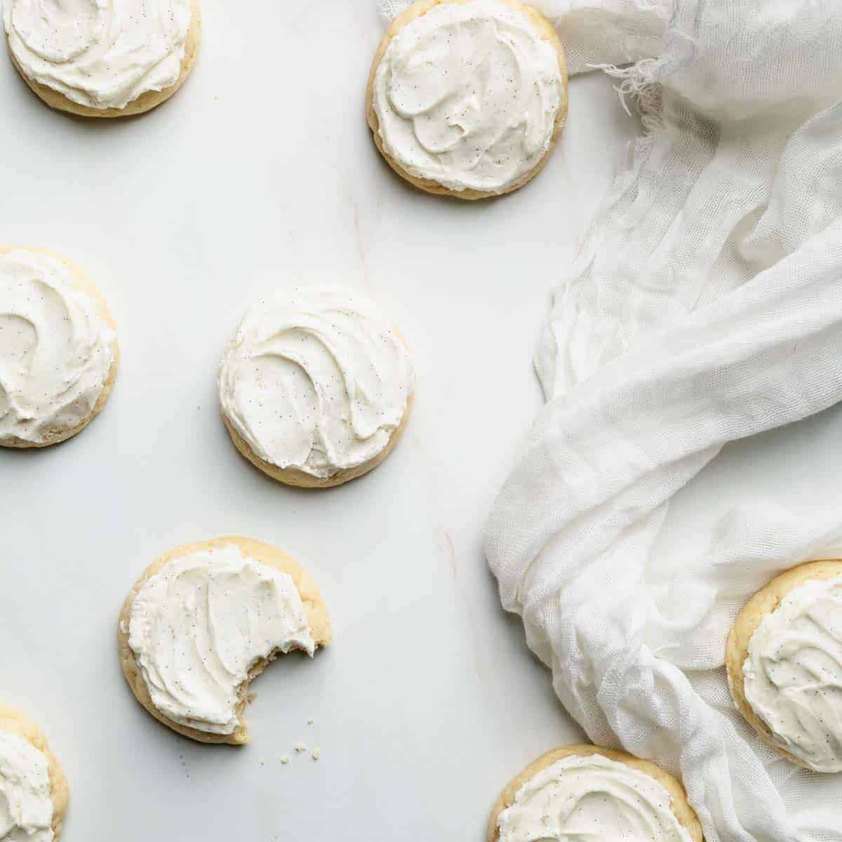 Frosted Vanilla Cookies - The Sage Apron